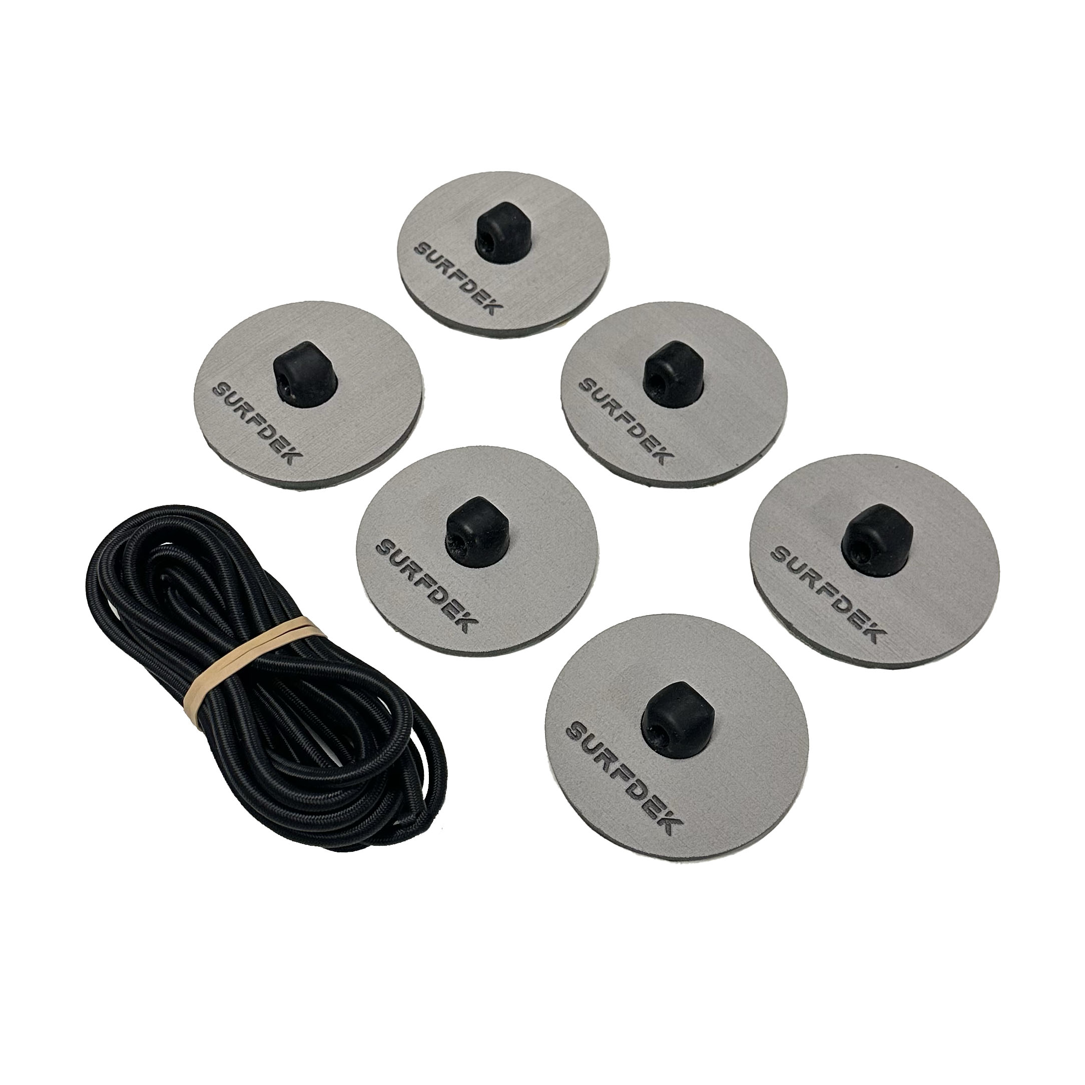 Adhesive Bungee/Shock Cord Eyelets | Heather/Black | SurfDek™