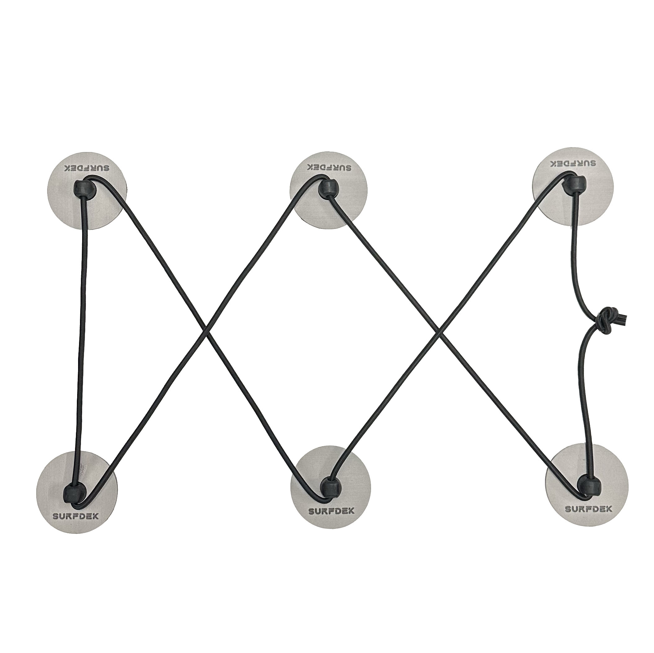 Adhesive Bungee/Shock Cord Eyelets | Heather/Black | SurfDek™